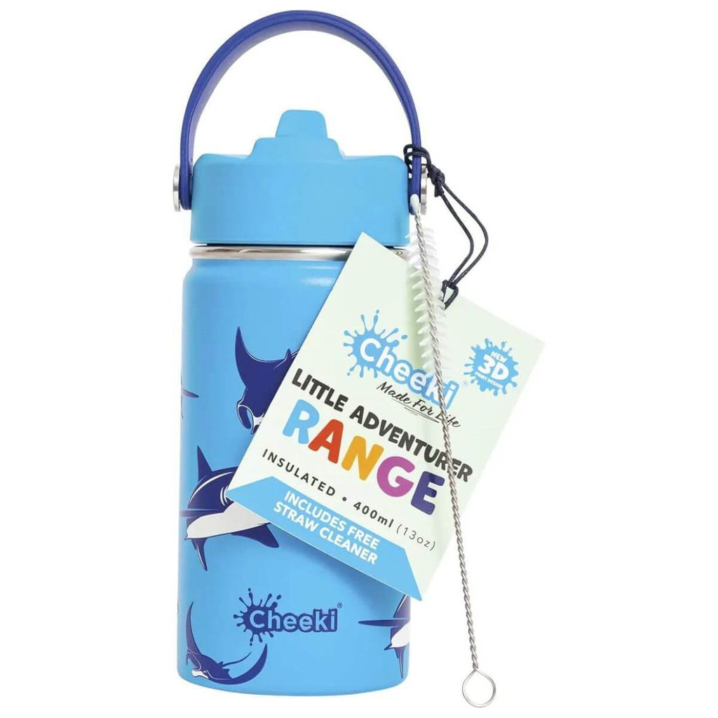 Cheeki Stainless Steel Water Bottle | Sharks – TicTasTogs