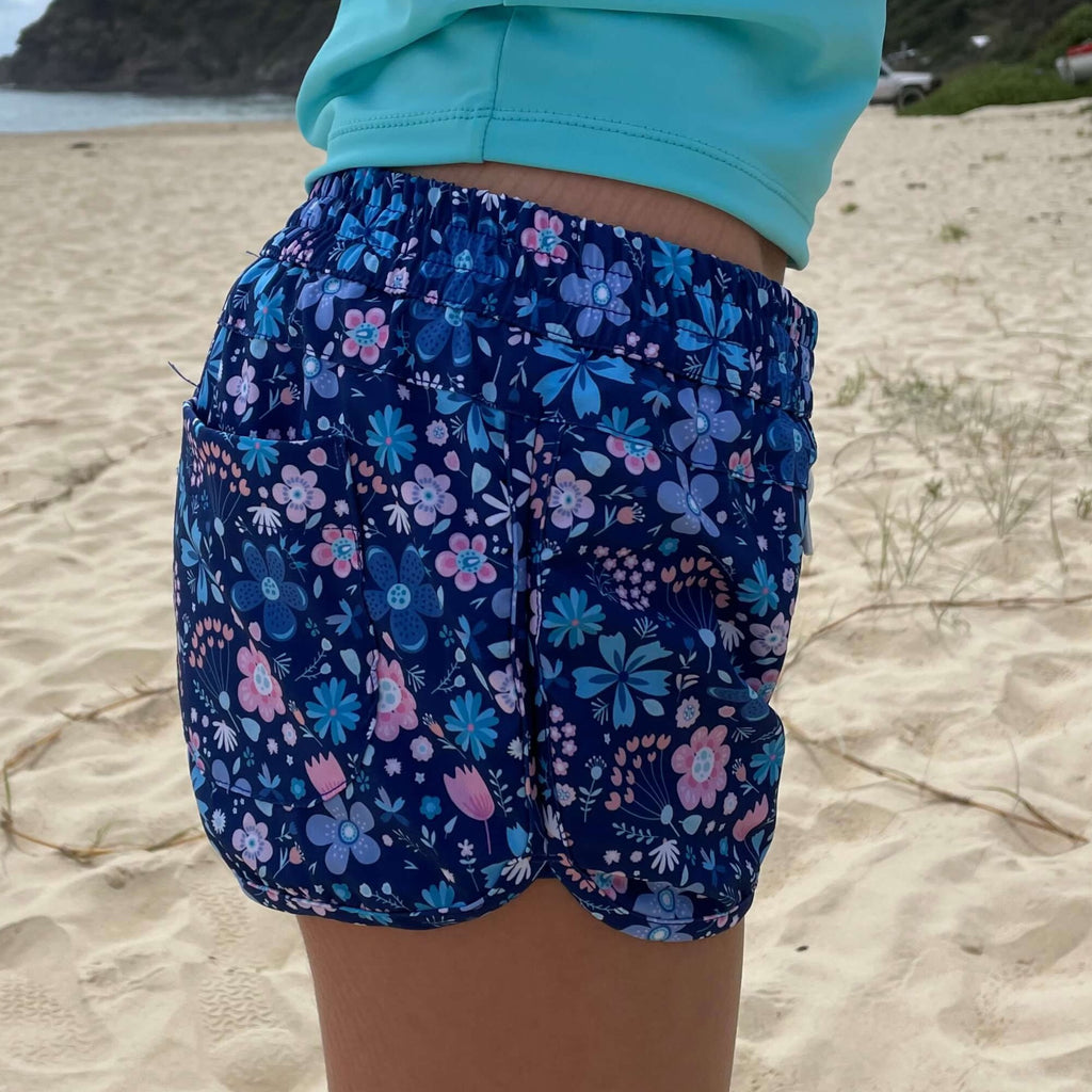 Girls Beach Short | UV Girls Swimwear Board Short – TicTasTogs
